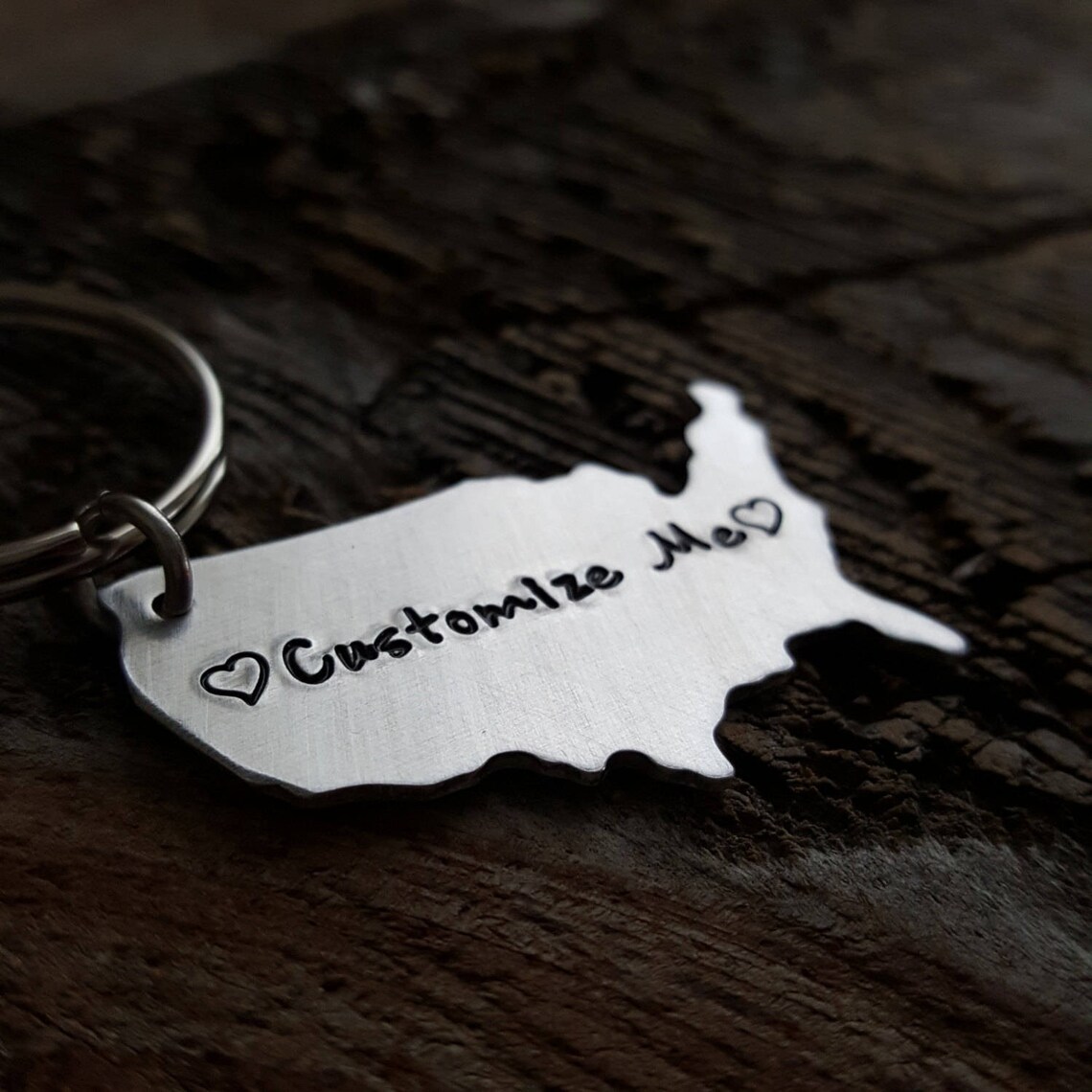Customizable USA Keychain Design Your Own State Keychain Long | Etsy