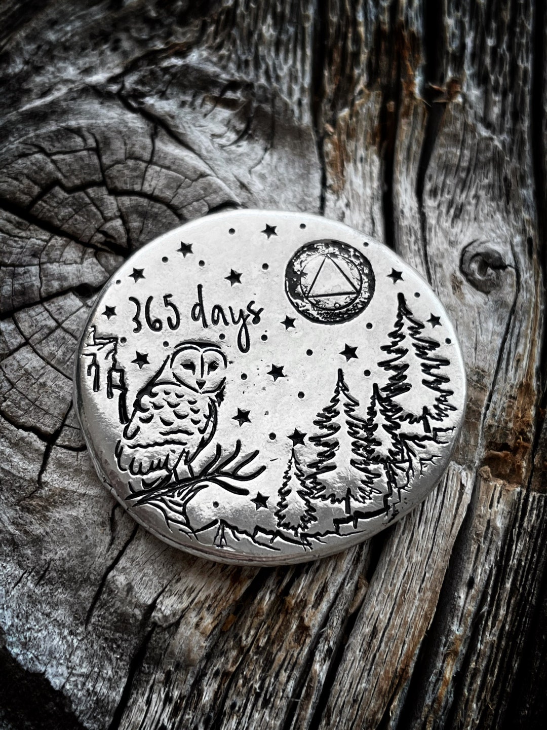 Owl Sobriety Token, Sobriety Chip, Recovery Token, Recovery Chip ...