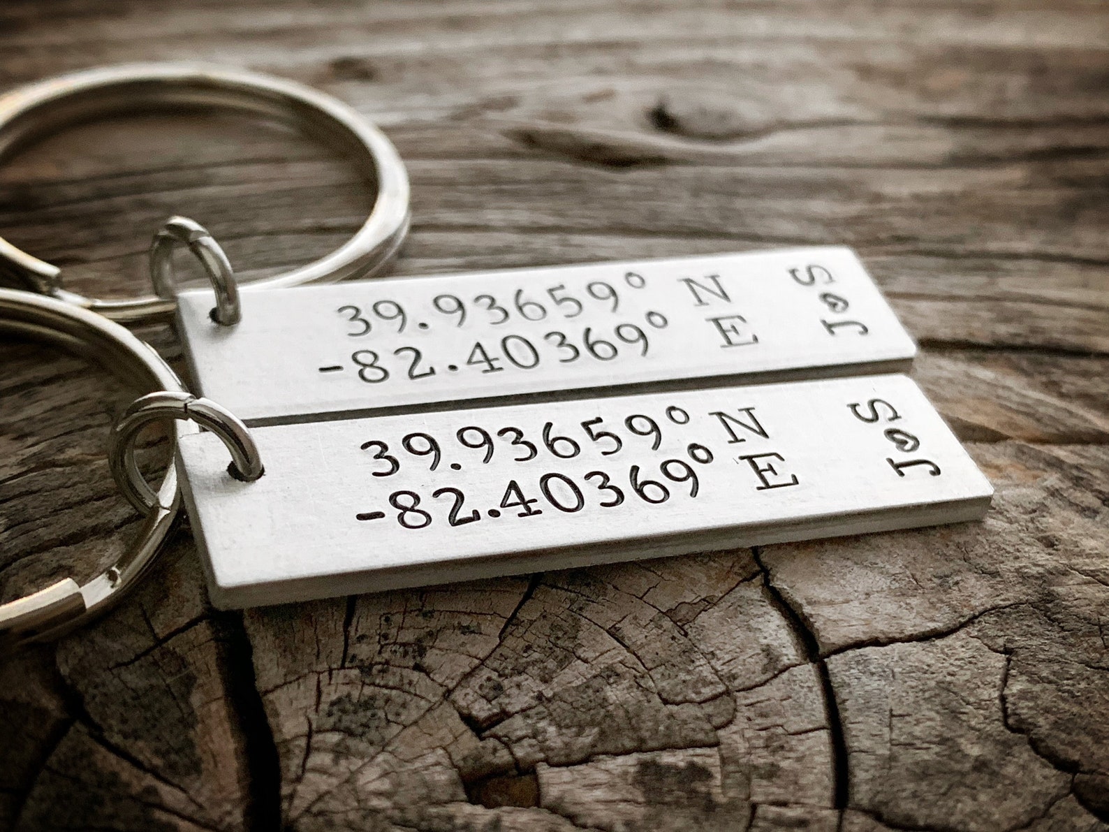 Coordinate Keychain Set Long Distance Relationship Gift - Etsy