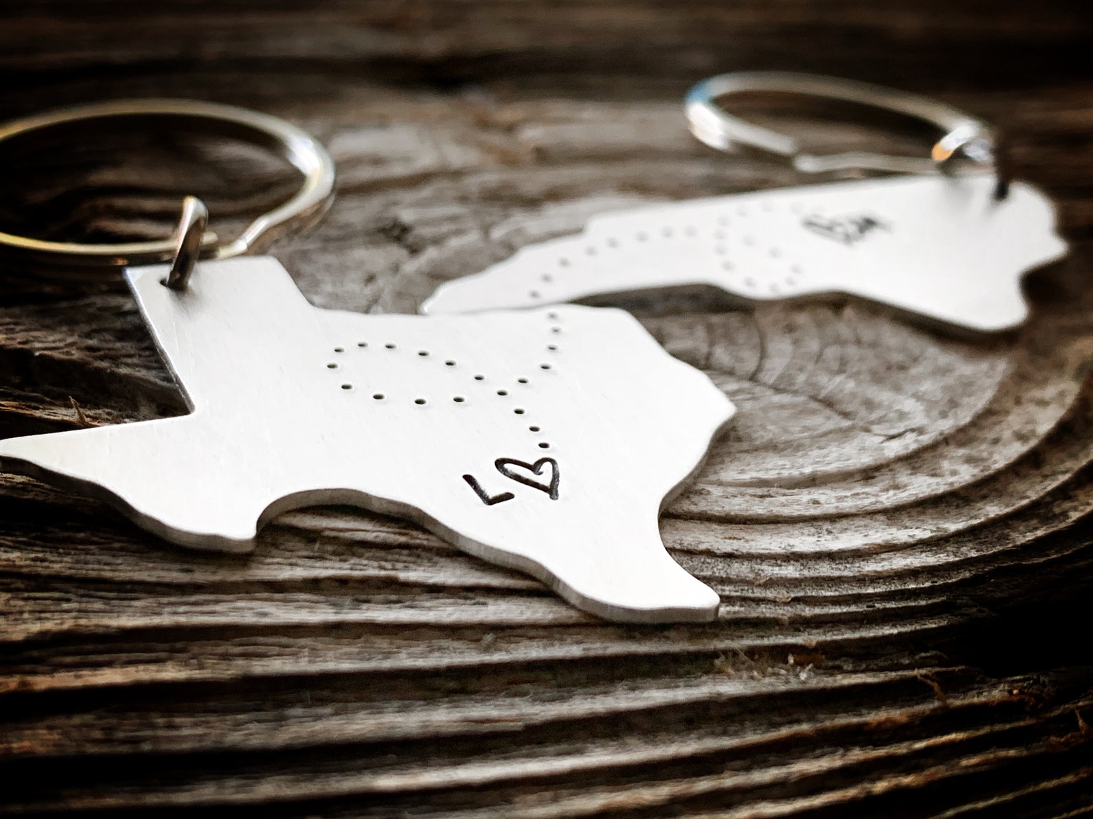 ANY State Custom Hand Stamped Texas Home Keychain Gift Long - Etsy