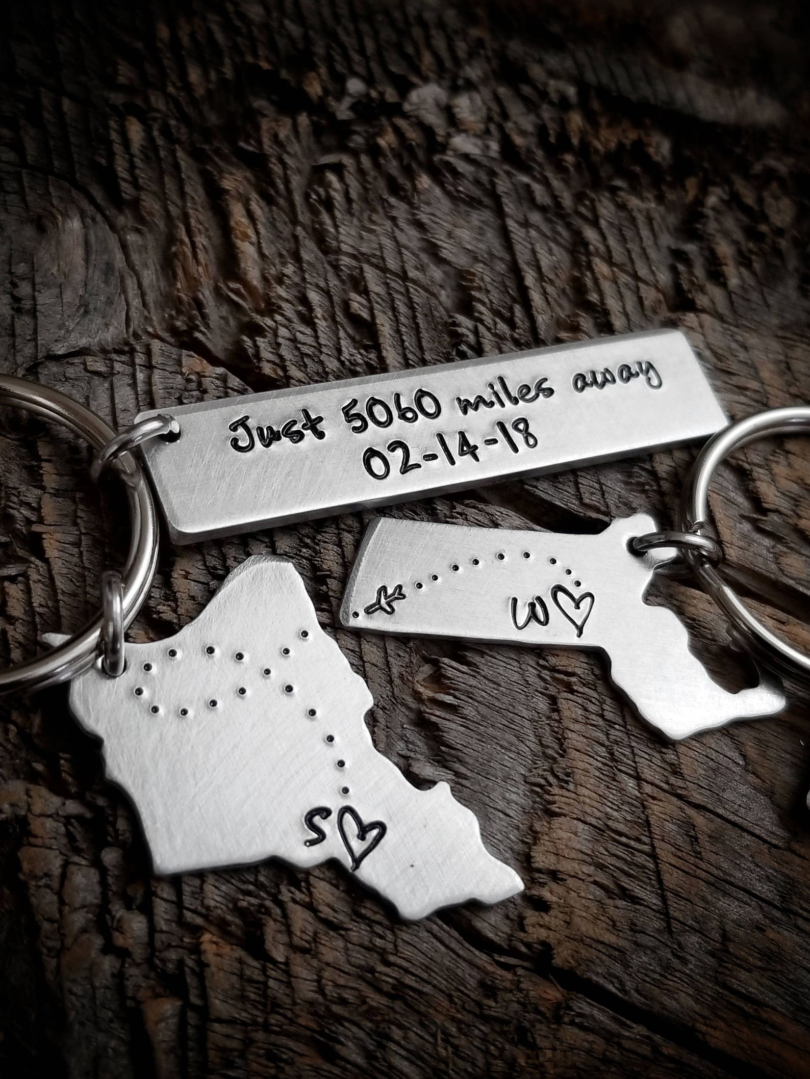 Long Distance Keychain Anniversary Gift for Boyfriend - Etsy