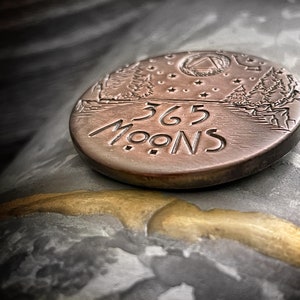 Dark Copper Sobriety Coin, Sobriety Token, Sobriety Gift for Men, Gift ...
