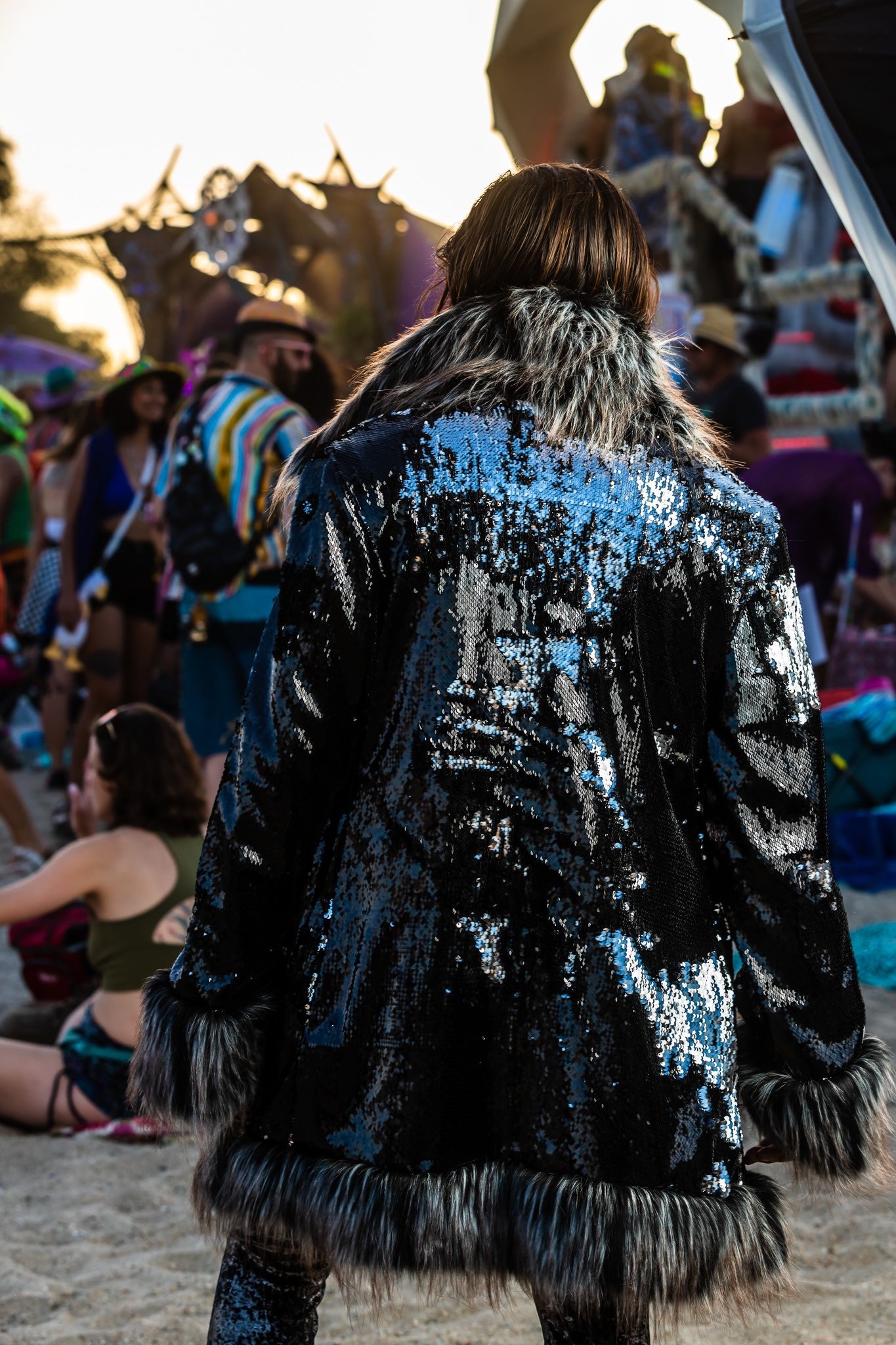 SILVER DRAGON Fur Coat | Burning Man | Playa Jacket | Mens Costume ...