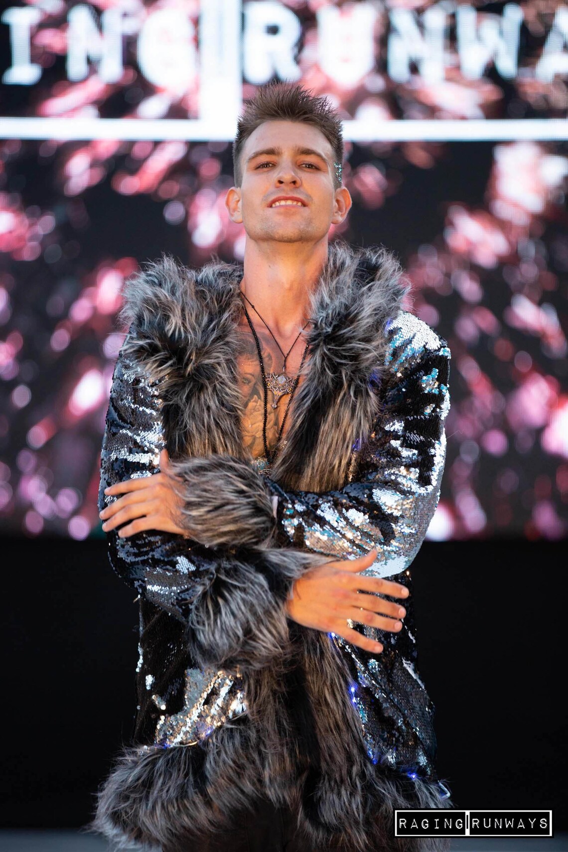 Silver Dragon Faux Fur Coat | Burning Man Playa Jacket - Etsy