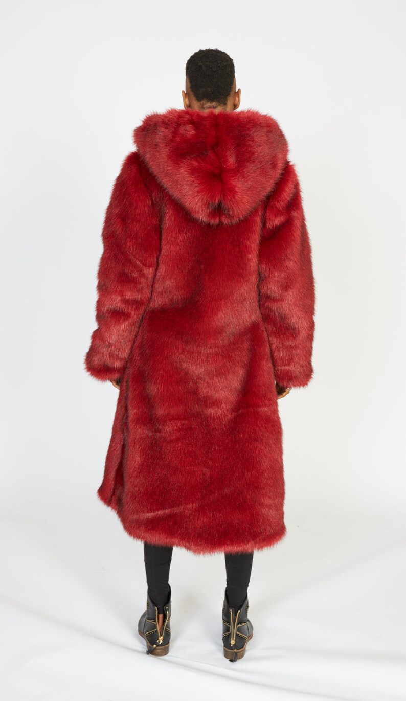 Ruby Ruler of Aztlán Fur Coat | Burning Man | Playa Jacket | Women's ...