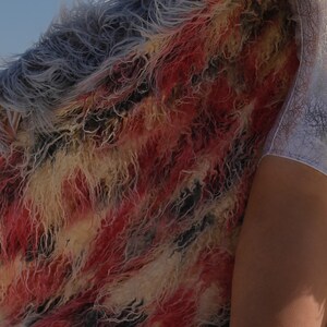 ATHENA Faux Fur Vest With Reversible Llama Fur | Holographic Spandex ...