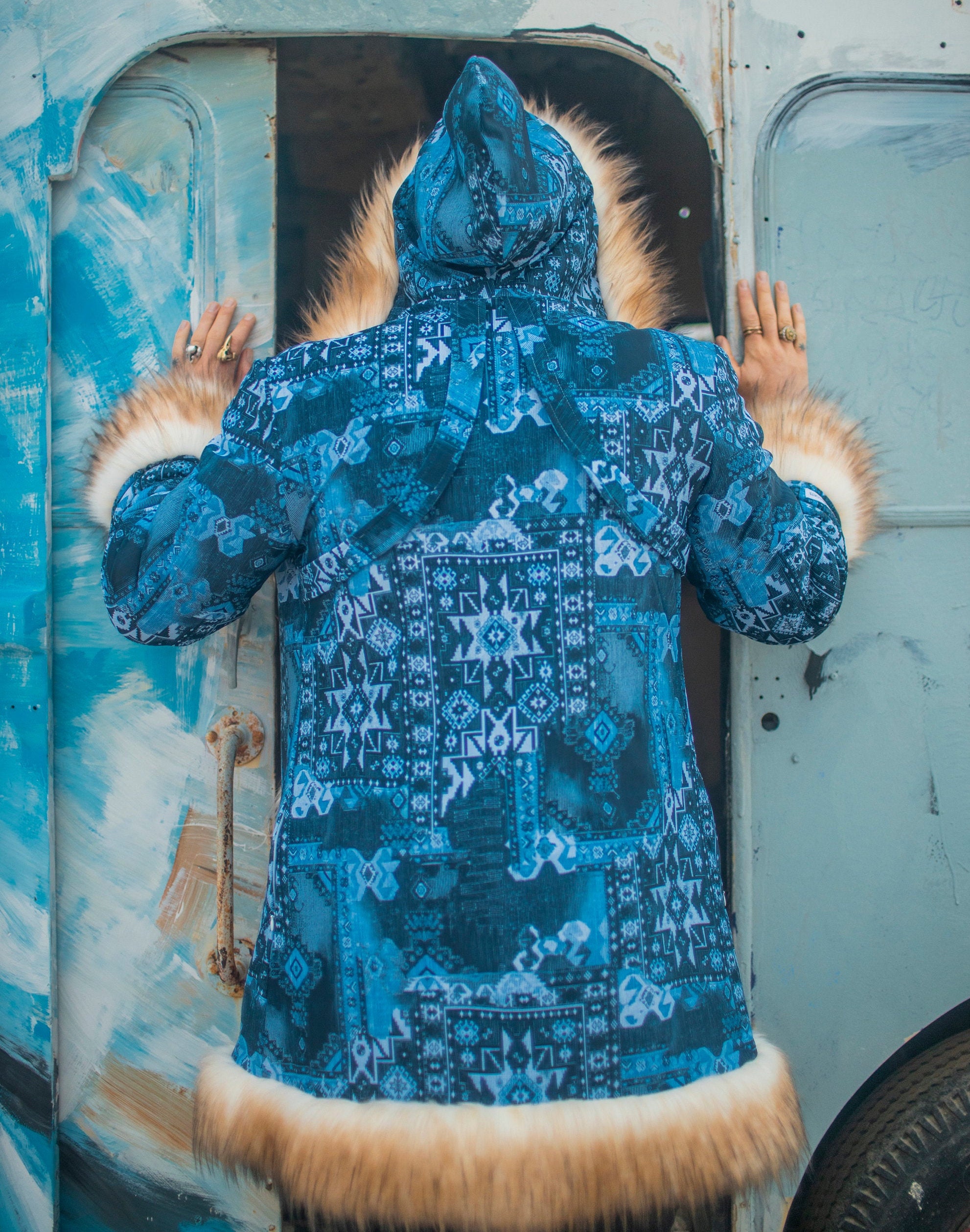 TARANTINO Faux Fur Coat | Burning Man | Playa Jacket | Mens Costume ...