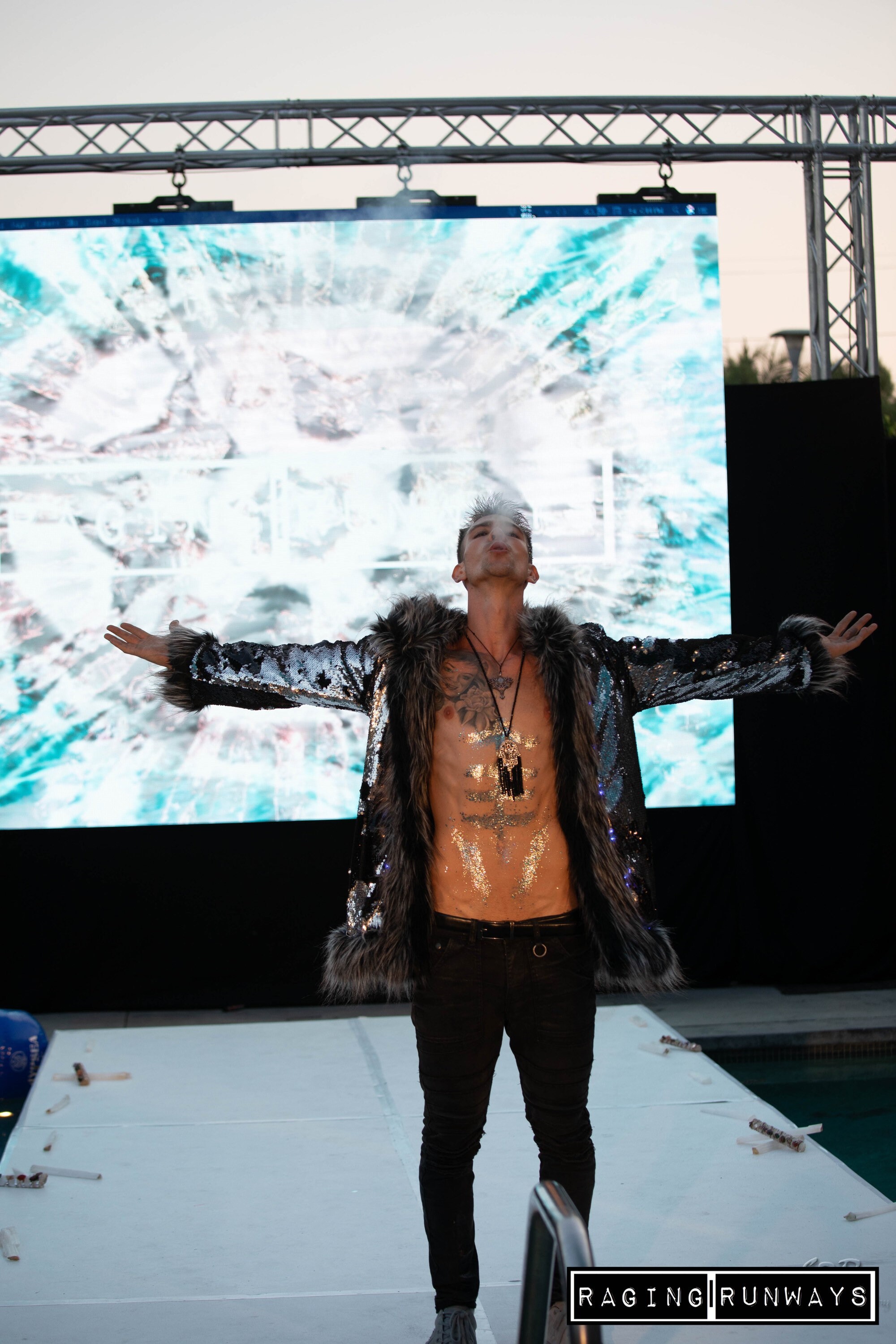 SILVER DRAGON Fur Coat | Burning Man | Playa Jacket | Mens Costume ...