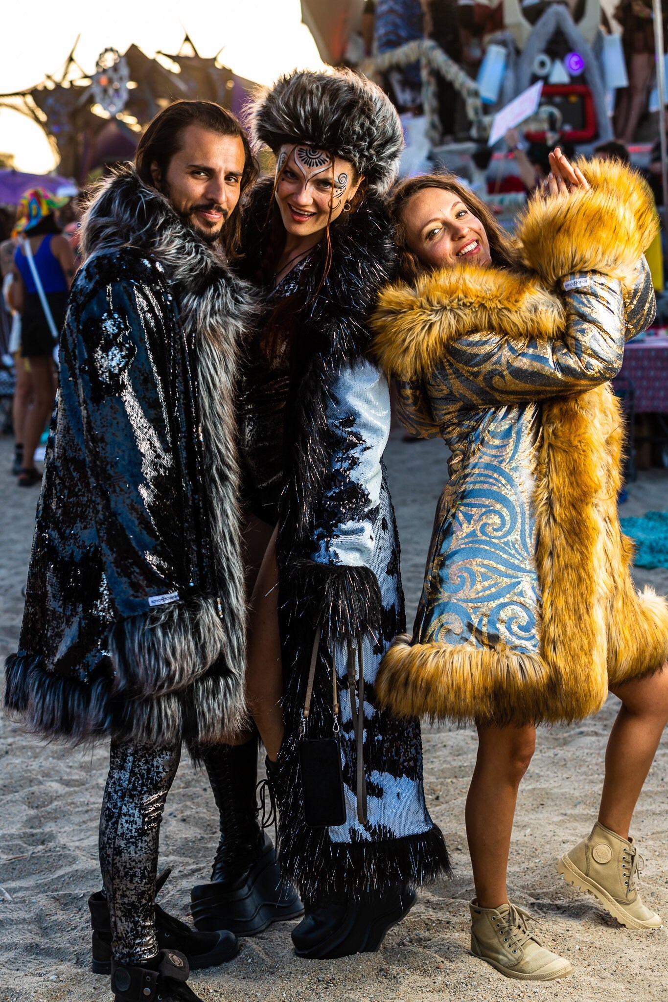 SILVER DRAGON Fur Coat | Burning Man | Playa Jacket | Mens Costume ...