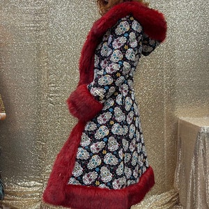 Ruby Ruler of Aztlán Fur Coat | Burning Man | Playa Jacket | Women's ...