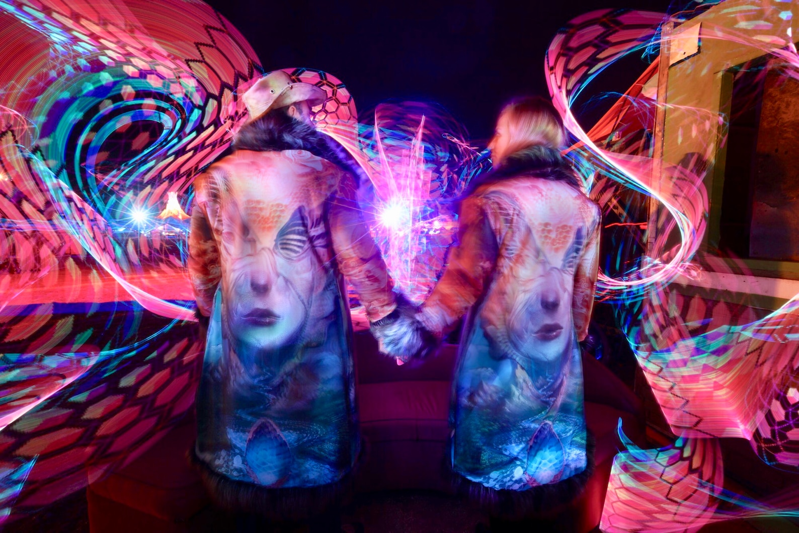NATURE Fur Coat | Burning Man Fitted Coat | Playa Jacket | Faux Fur ...