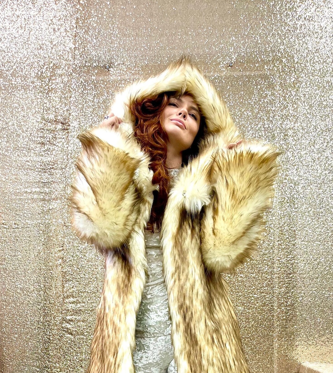 TARANTINO Faux Fur Coat | Burning Man | Playa Jacket | Mens Costume ...