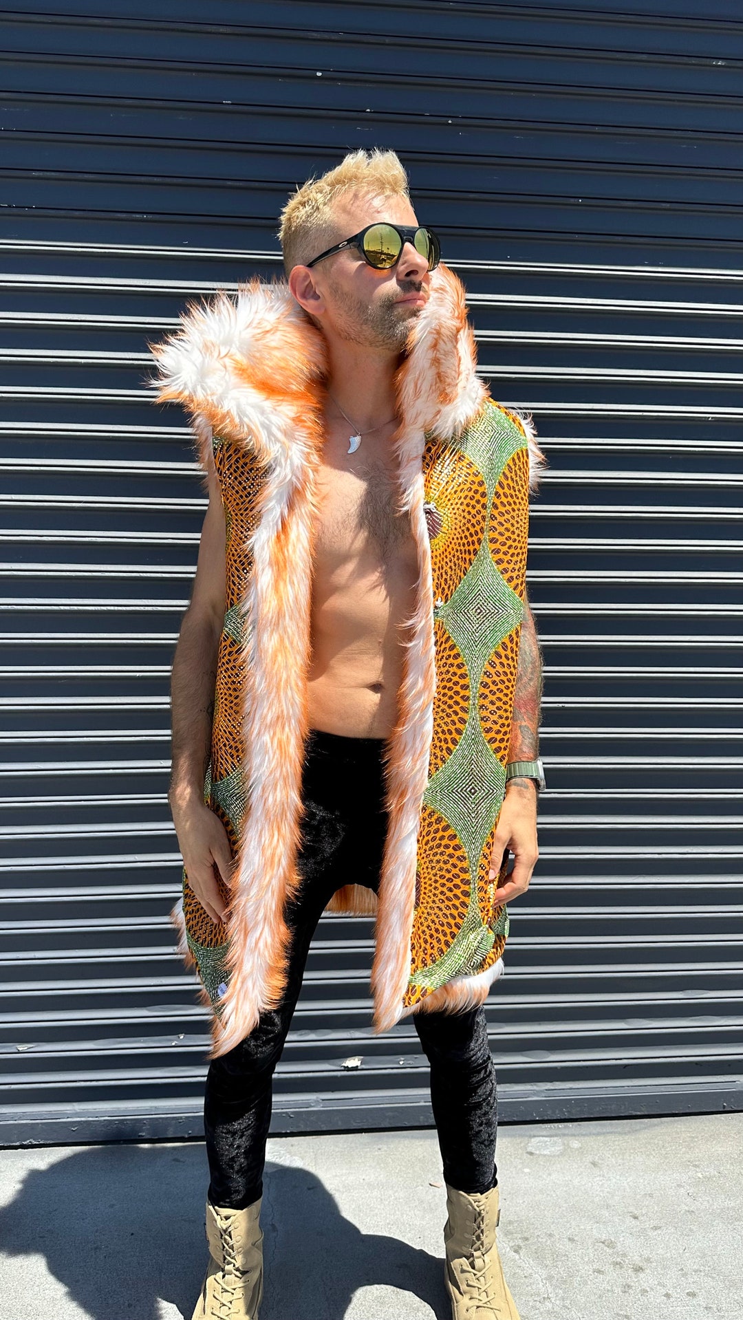 Dance Fever Fur Vest the Ultimate Festival Party Armor Radiant Rhythmic ...