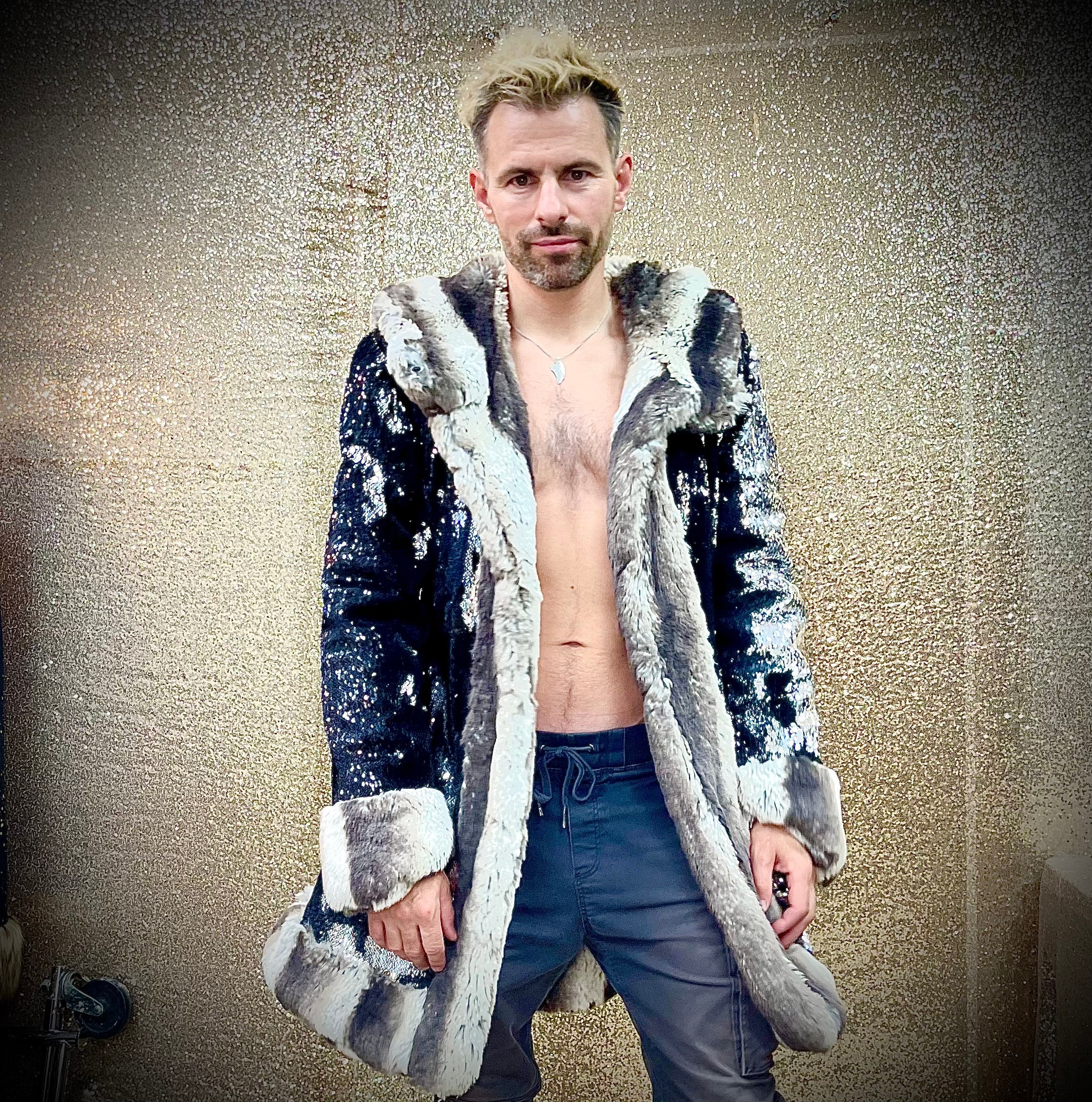 SILVER DRAGON Faux Fur Coat | Mystical Shimmer & Soft Lining | Bold ...