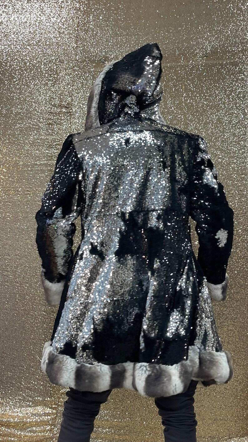 SILVER DRAGON Faux Fur Coat Mystical Shimmer & Soft Lining - Etsy