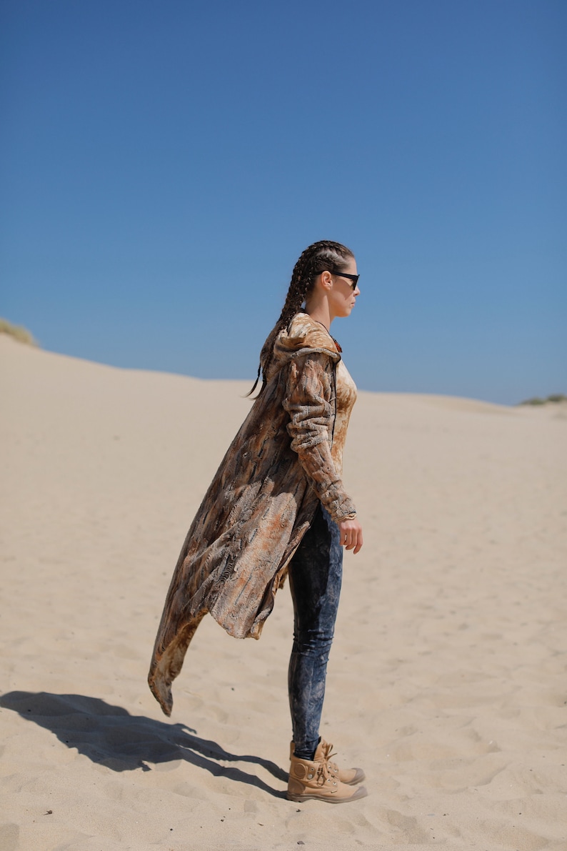 CHANI of THE DUNE Faux Fur Hooded Cloak for Burning Man | Reversible ...