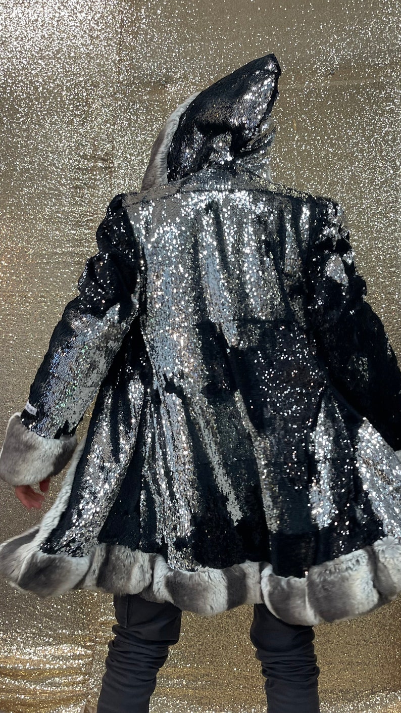 SILVER DRAGON Faux Fur Coat Mystical Shimmer & Soft Lining - Etsy