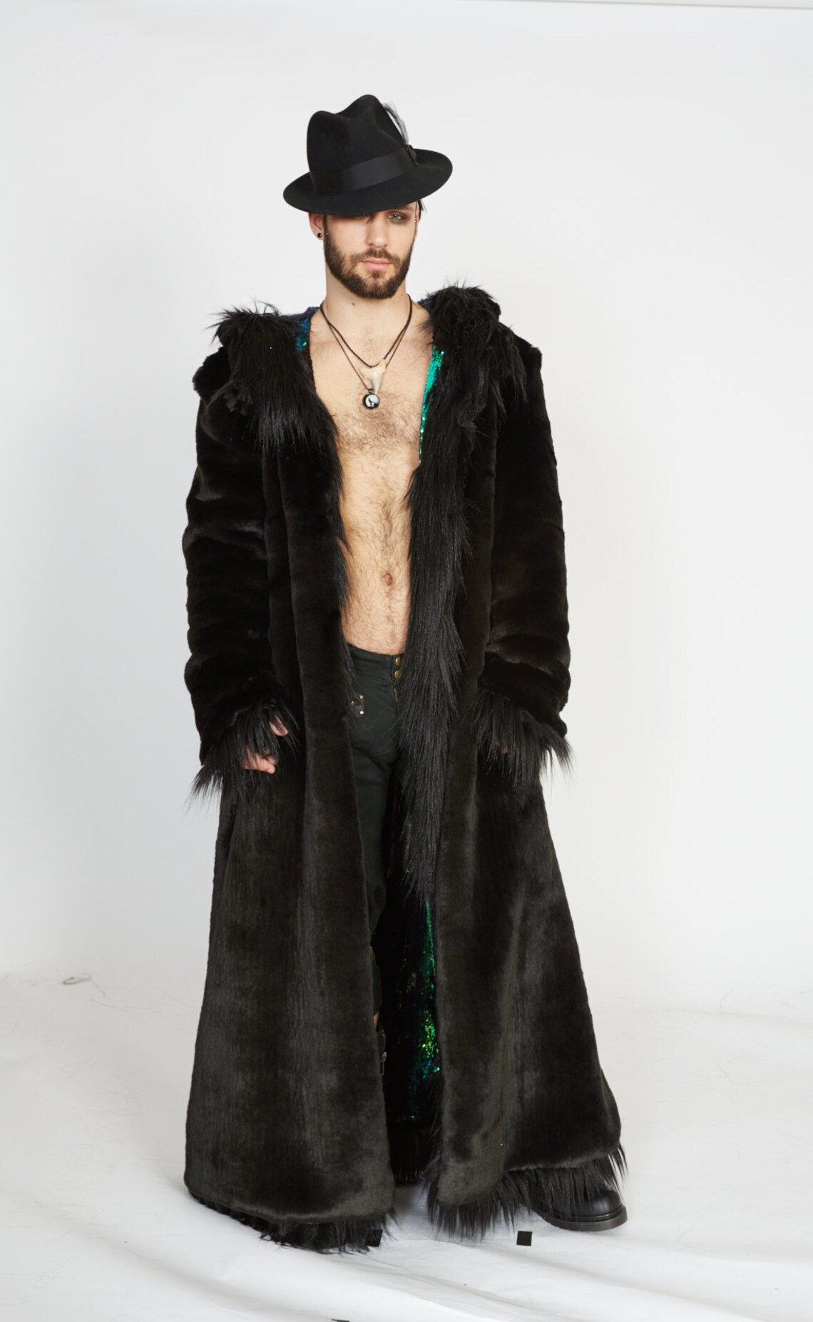 Master Dragon - Scale Sequin Fur Coat | Reversible Burning Man Festival ...