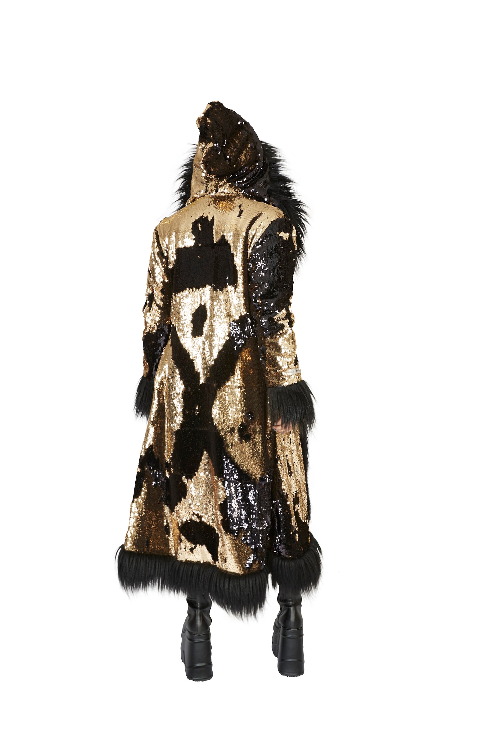 ROCKSTAR Faux Fur Coat | Burning Man | Playa Jacket | Womens Costume ...