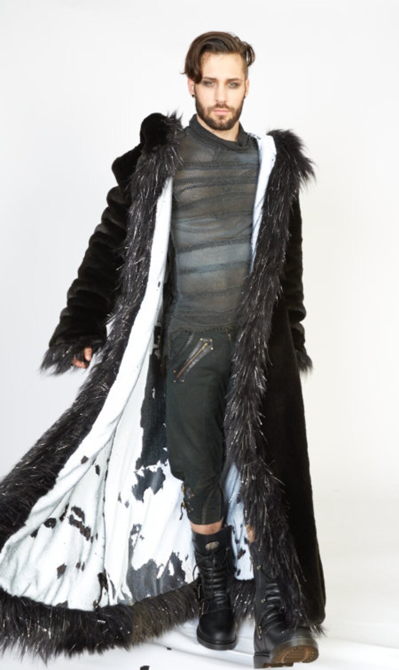 ALWAYS CLASSY Faux Fur Coat | Burning Man | Playa Jacket | Mens Costume ...