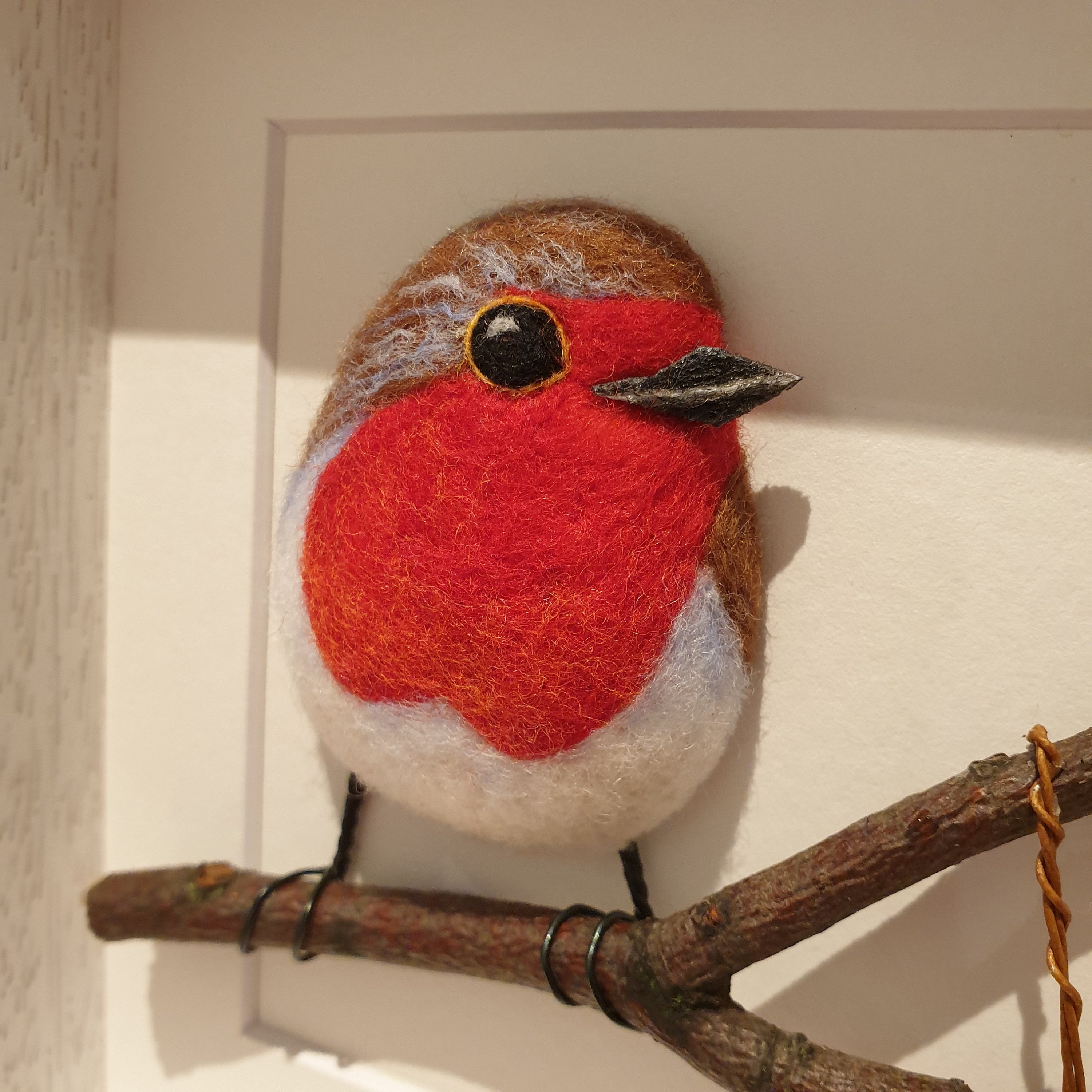 Needle Felted Framed Robin, Mini Robin - Etsy UK