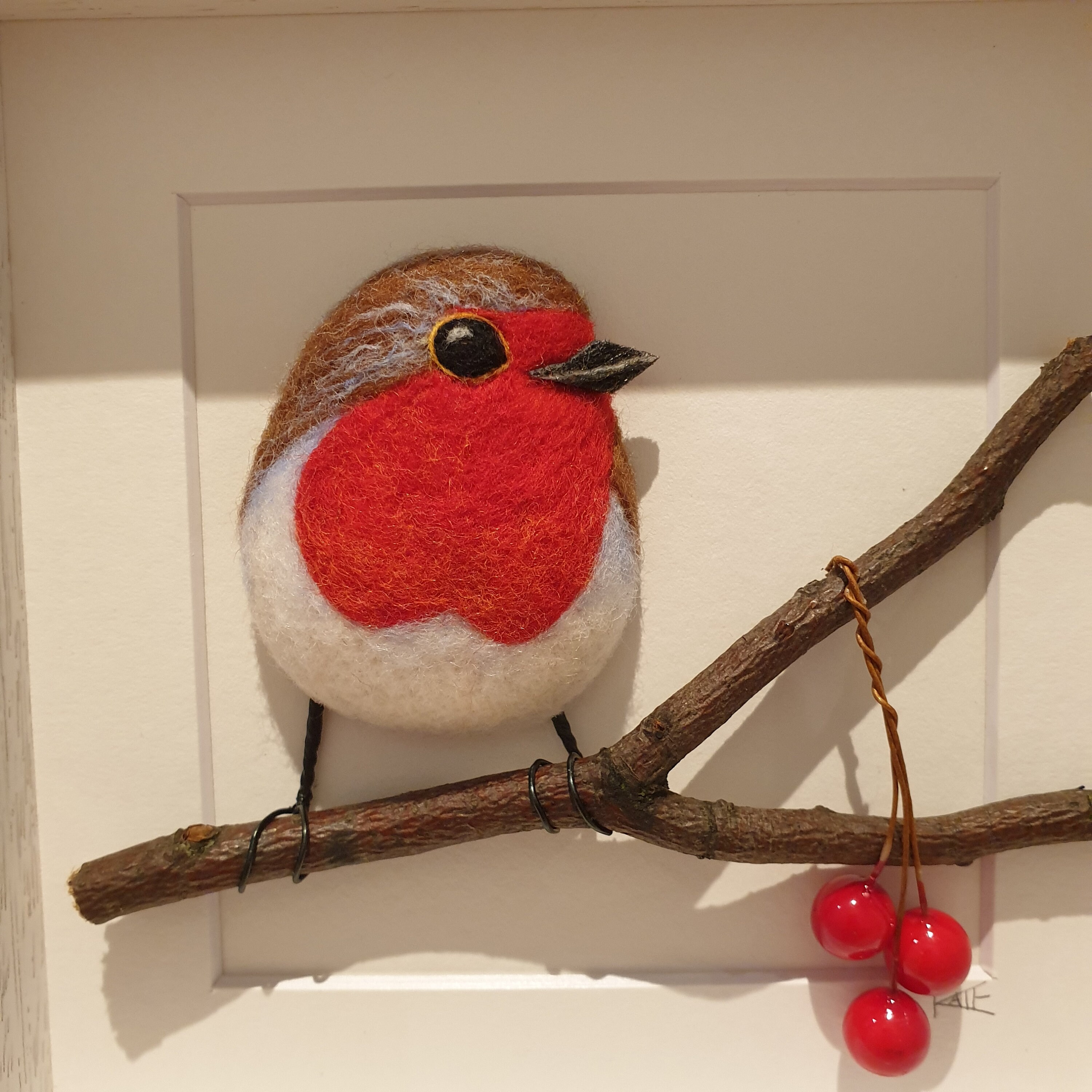 Needle Felted Framed Robin, Mini Robin - Etsy UK