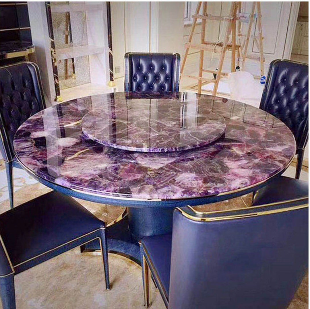 Amethyst Stone Table Top, Amethyst Stone Coffee Table, Amethyst Side ...