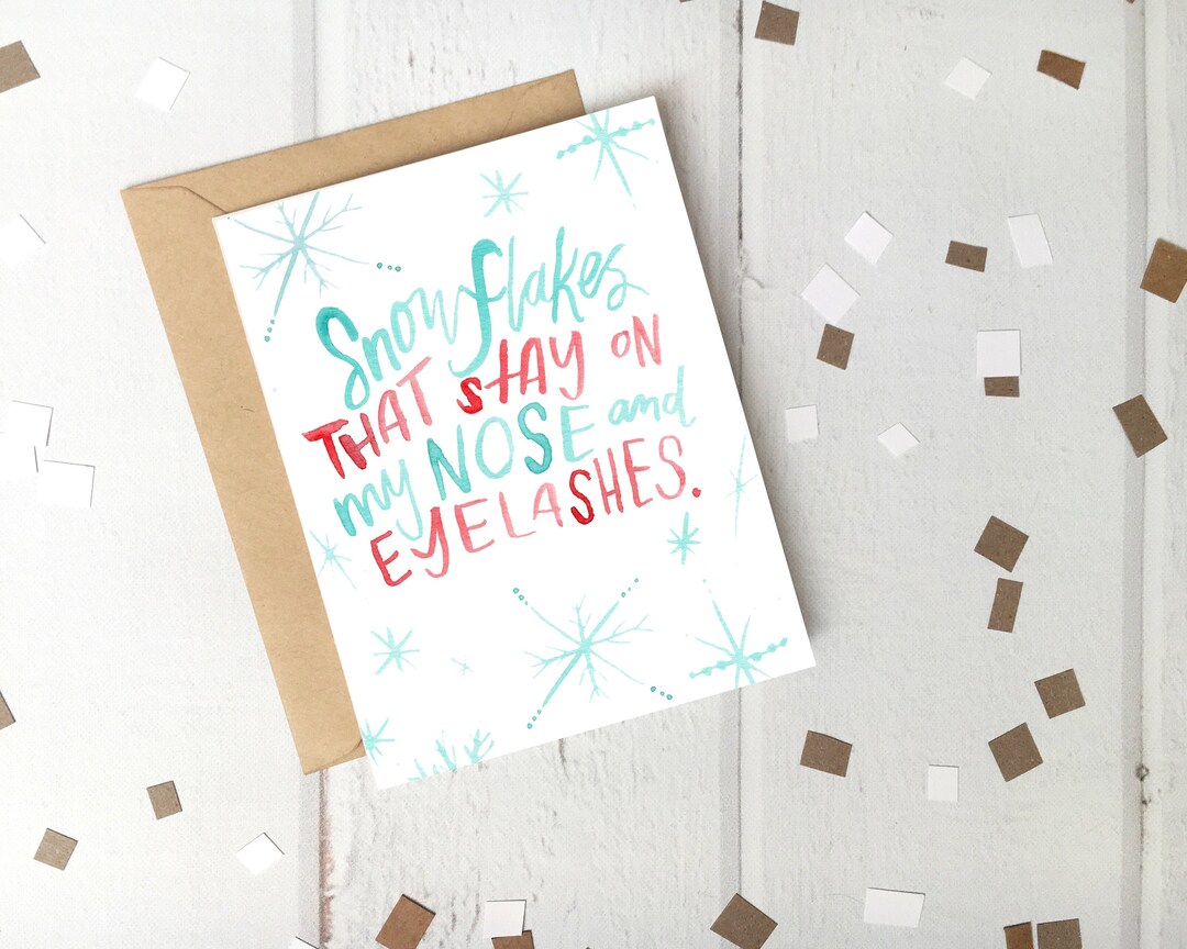 Snowflake Christmas Card: Sound of Music Holiday Greeting - Etsy