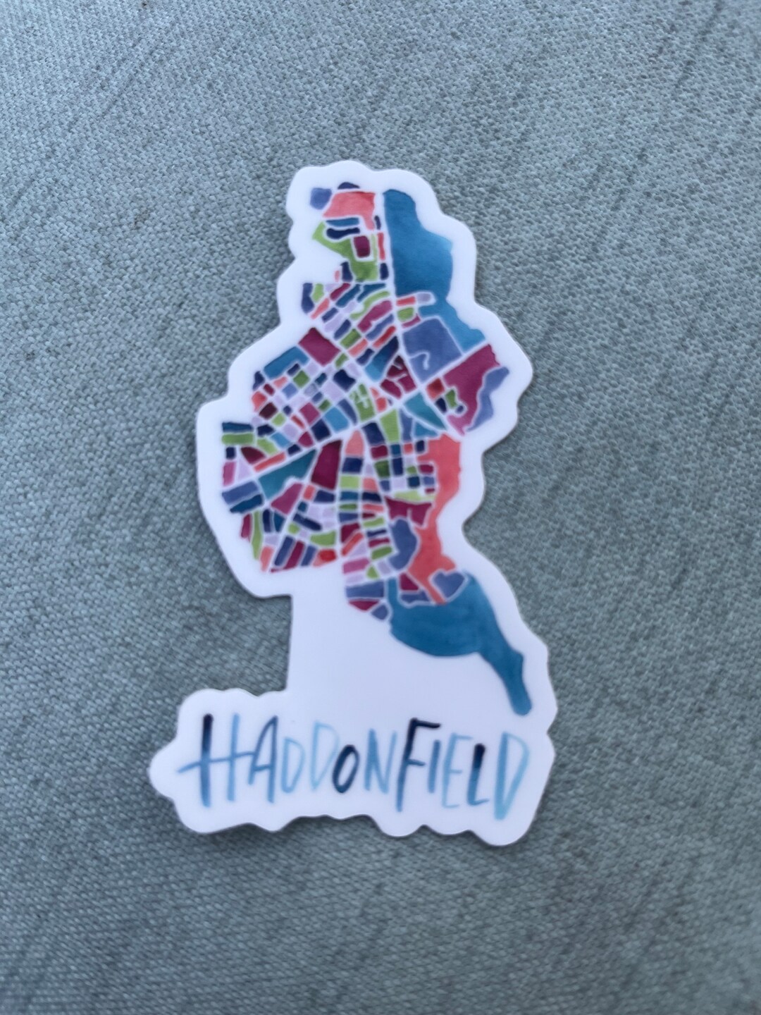 Haddonfield, NJ Map Sticker, Water Resistant Sticker - Etsy
