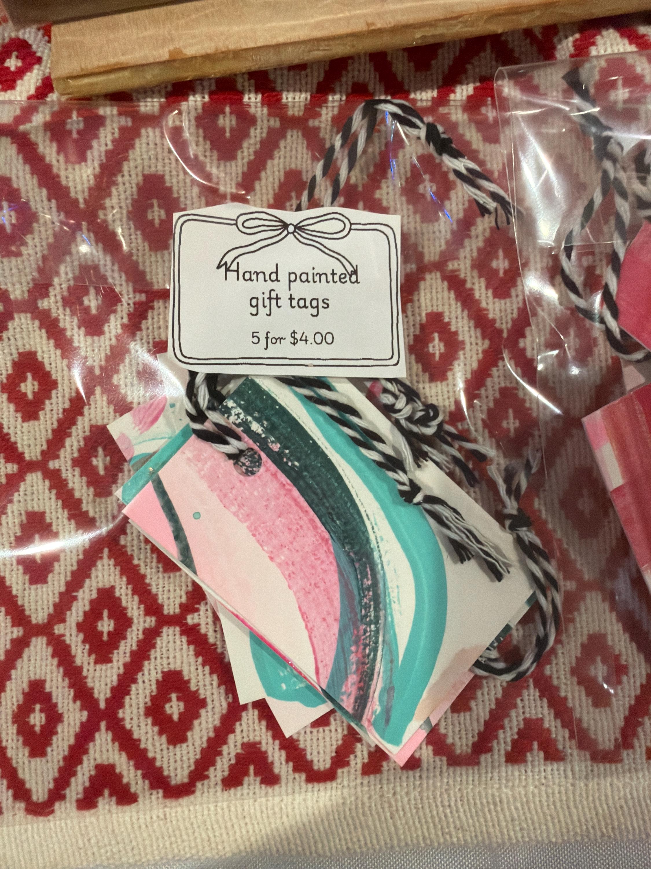 Hand Painted Watercolor Gift Tags: Abstract Holiday Tag Set - Etsy