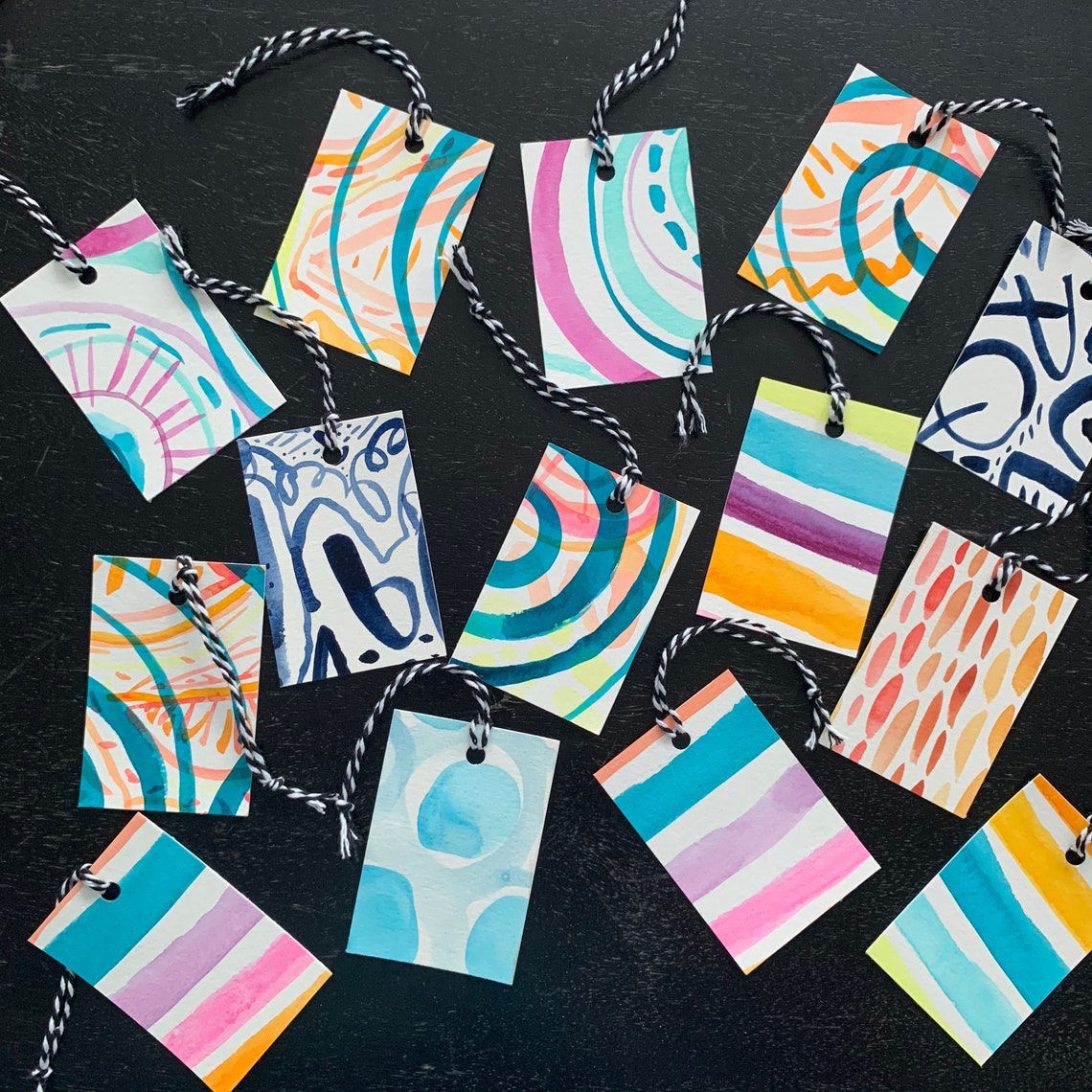Gift Tags, Hand Painted Gift Tags, Watercolor Gift Tags, Gift Tags ...