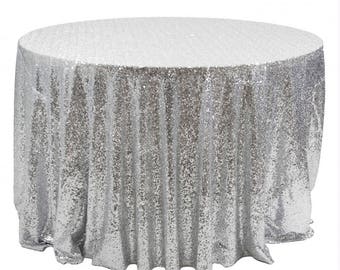 Silver tablecloth | Etsy