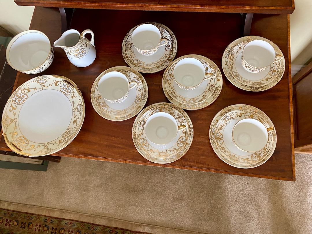 Rare Extensive Iconic Noritake Fruit Basket Porcelain Tea Set W Cake ...