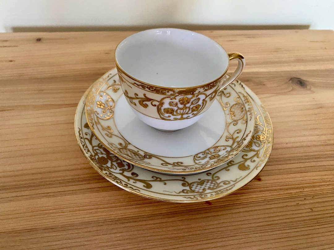 Iconic Noritake Fruit Basket Porcelain Trios in Great Condition, No ...