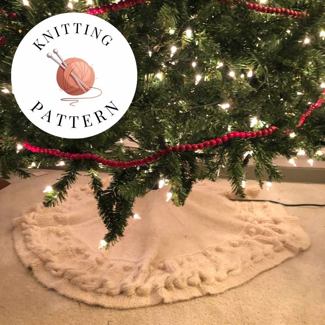 White Christmas Tree Skirt Knitting Pattern: 3-foot Circular Design ...