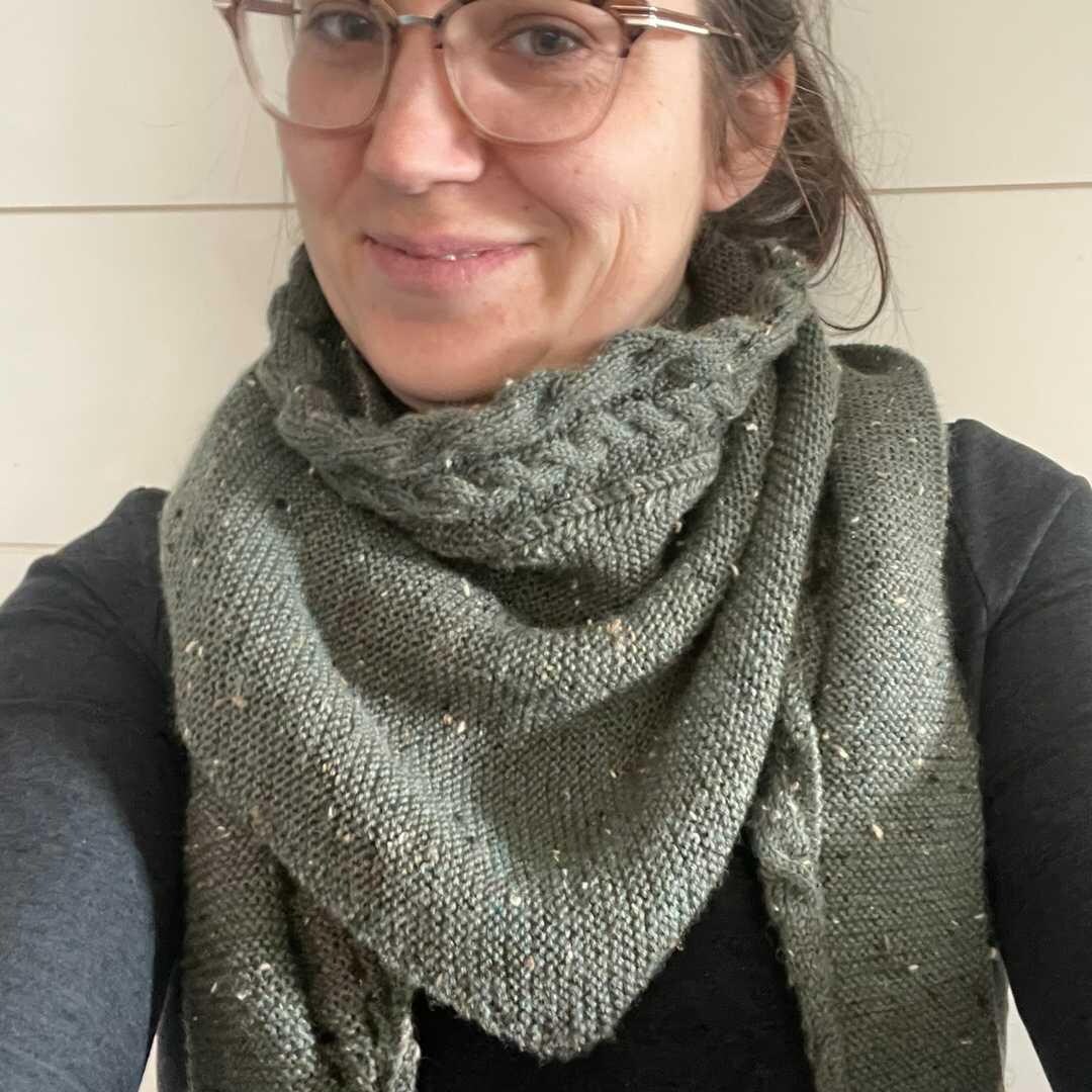 Asymmetrical Shawl Knitting Pattern: Cabled Triangular Shawl (digital ...