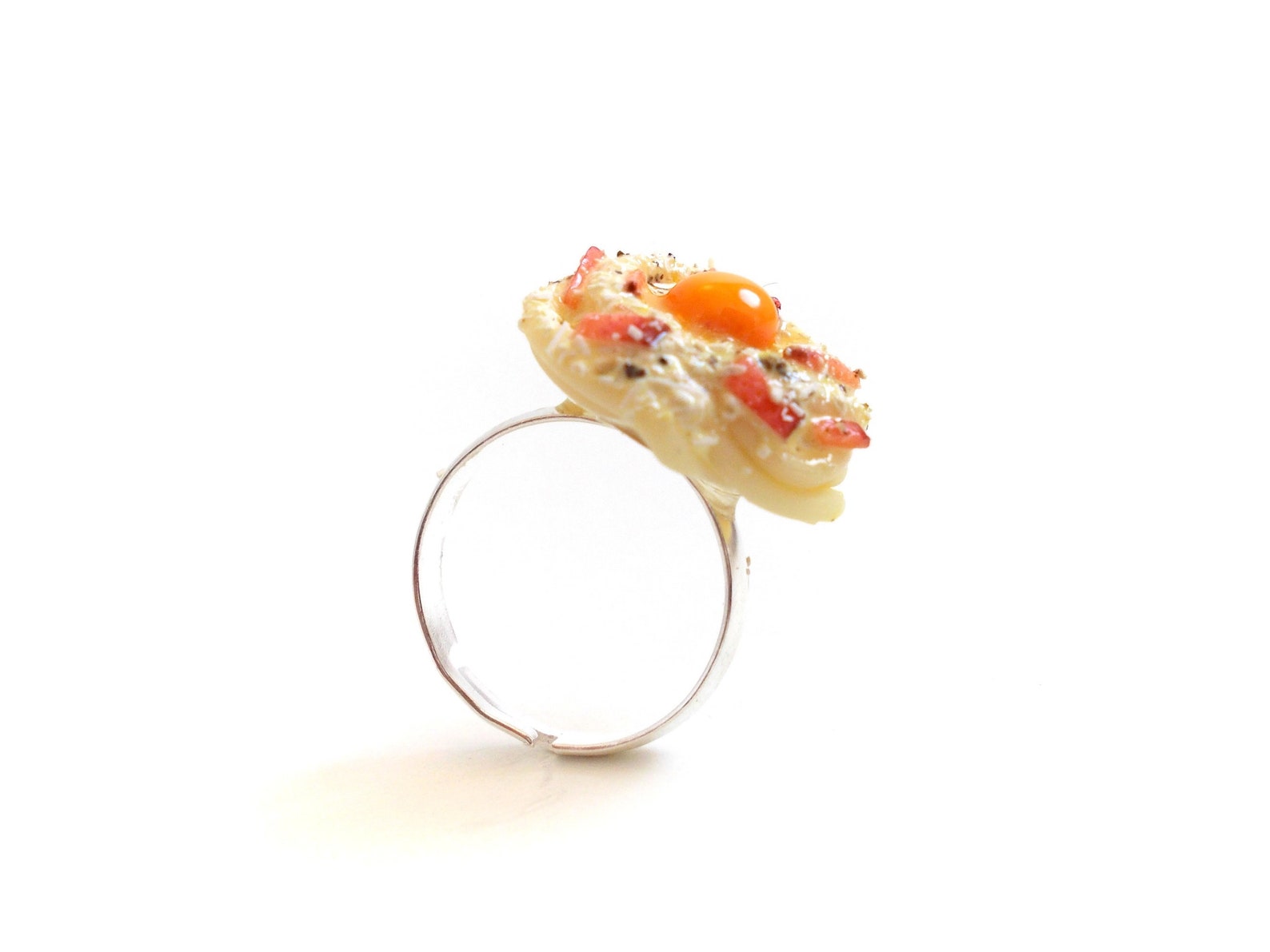 Carbonara Ring, Mini Food Ring - Etsy