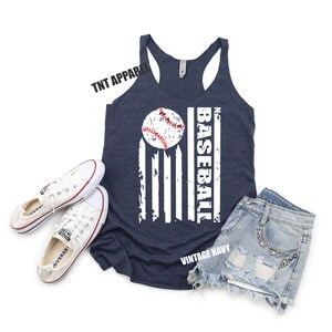 Baseball Flag Tank Top Baseball Mom Baseball Tank Baseball Gift for Mom ...