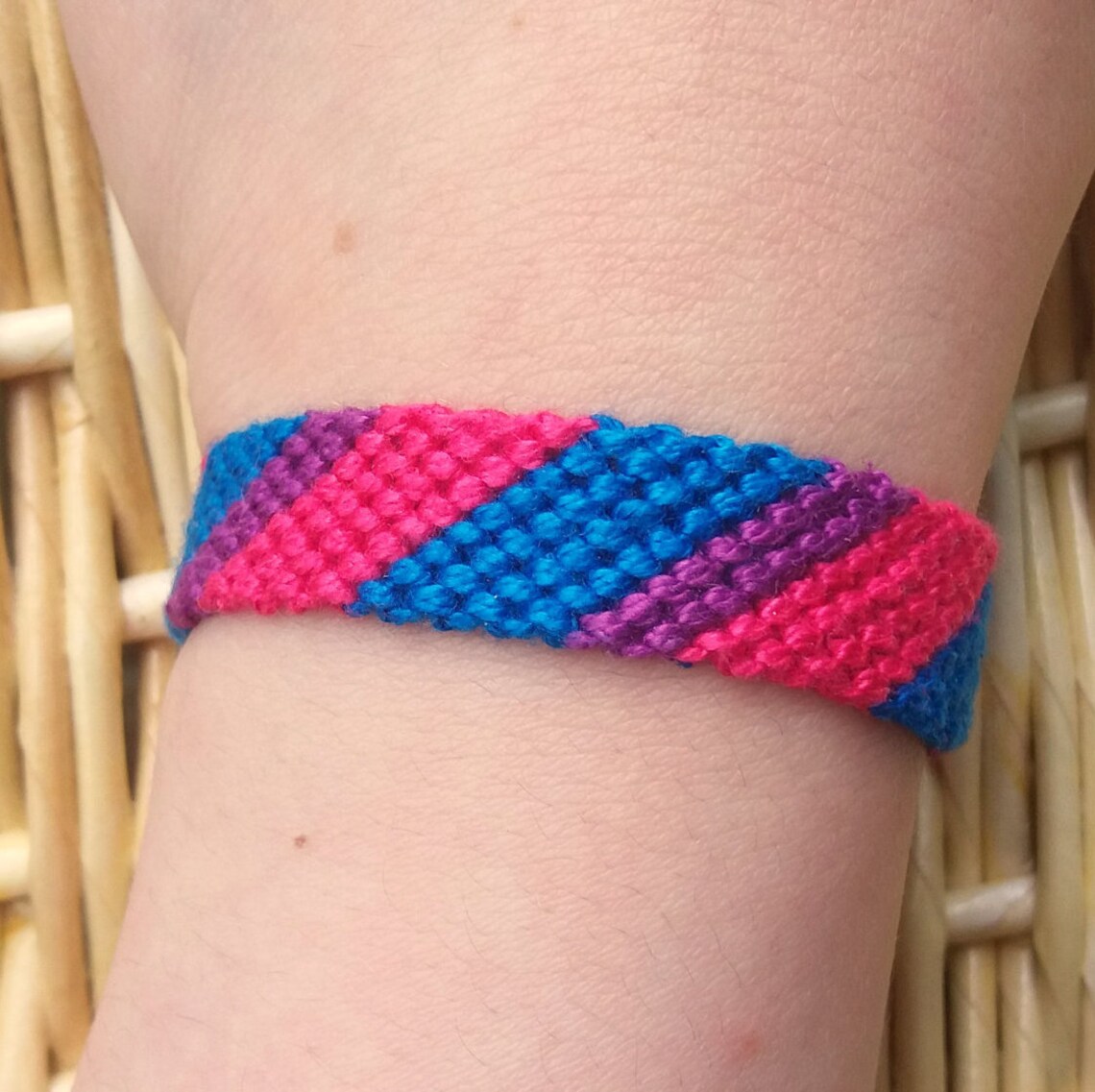 Bisexual Pride Flag Friendship Bracelet Bi Gay Knotted Lgbt Etsy