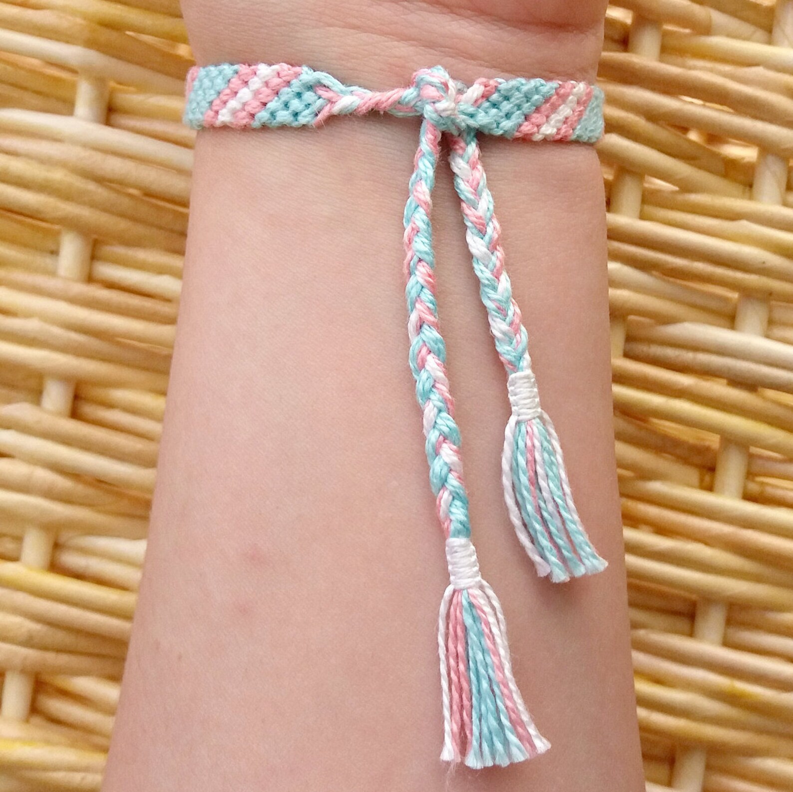 Transgender Pride Flag Friendship Bracelet Trans Gay Knotted | Etsy