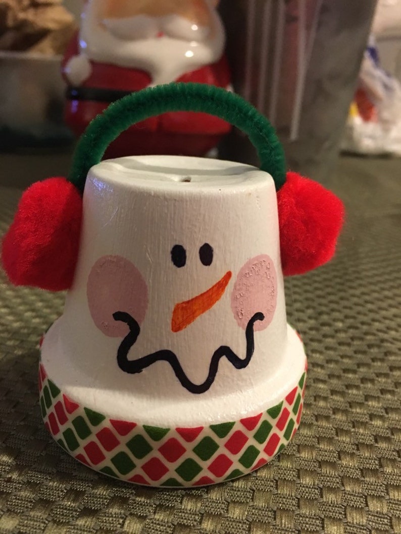 Flower Pot Snowman - Etsy