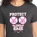Ladies Breast Cancer Awareness Shirt Protect 2nd Base Tee T-shirt ...