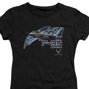 U.S. Air Force F-35 Lightning II Juniors and Women Black T-shirts - Etsy