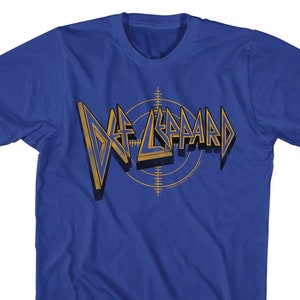 Def Leppard Logo and Crosshairs Royal Blue Shirt - Etsy