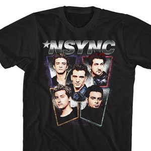 NSYNC Head Shots Black Shirts - Etsy