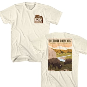 Theodore Roosevelt National Park Logo Natural Shirts - Etsy