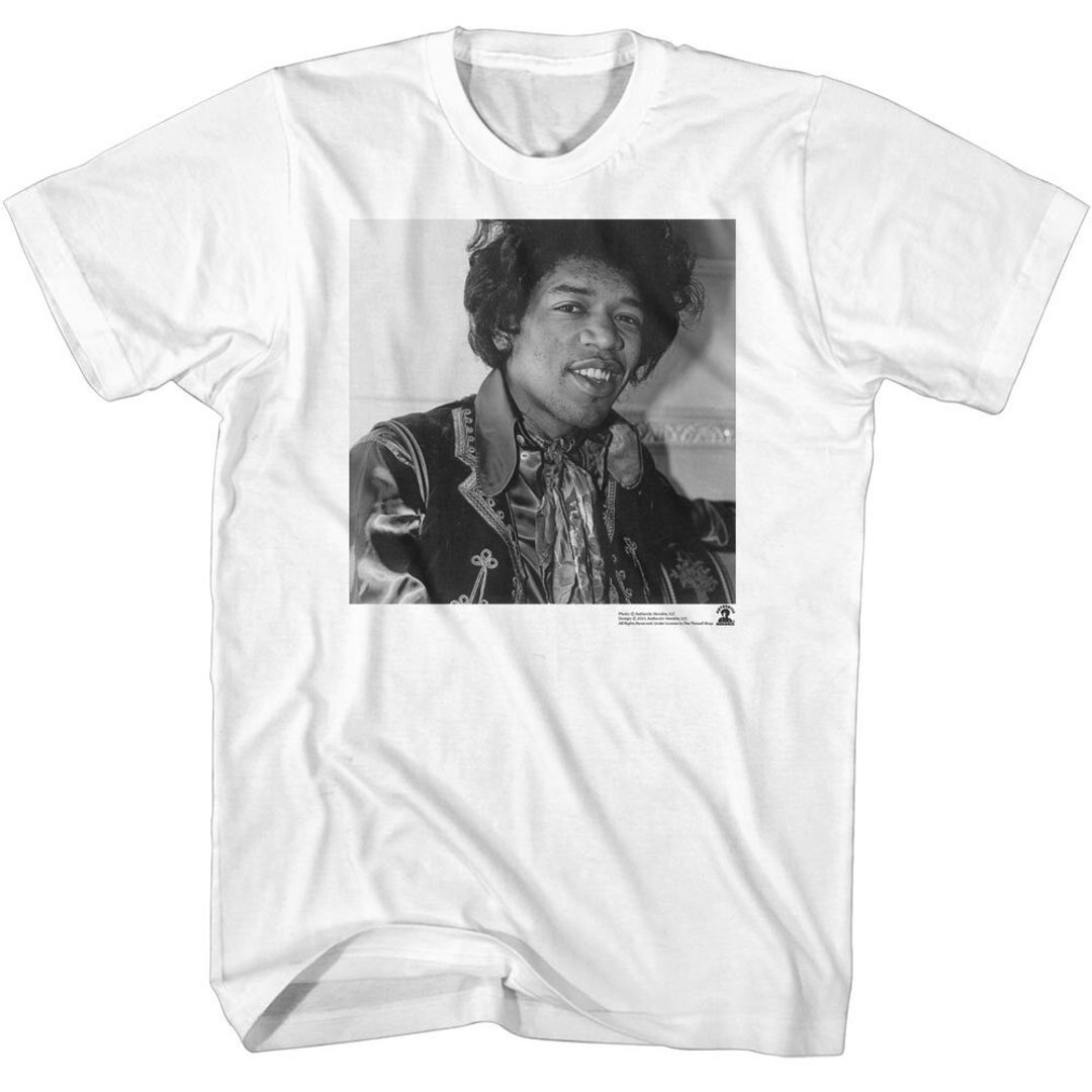 Jimi Hendrix Black and White Smiling Logo White Shirts - Etsy