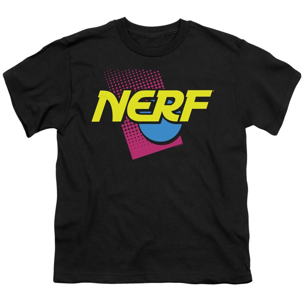 Nerf 90's Logo Kid's Black T-shirts - Etsy