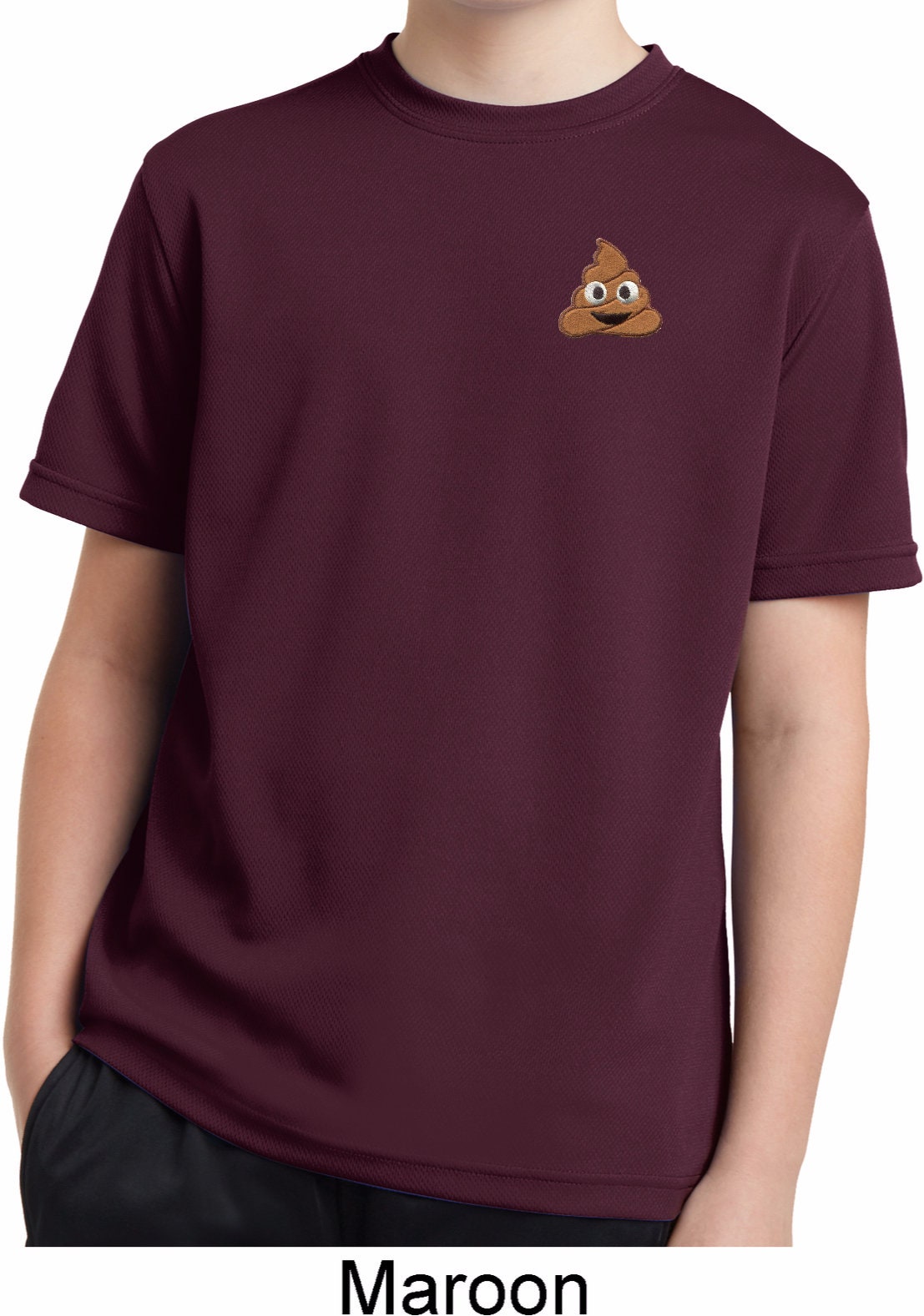Poop Emoji Patch Pocket Print Kid's Moisture Wicking Tee | Etsy