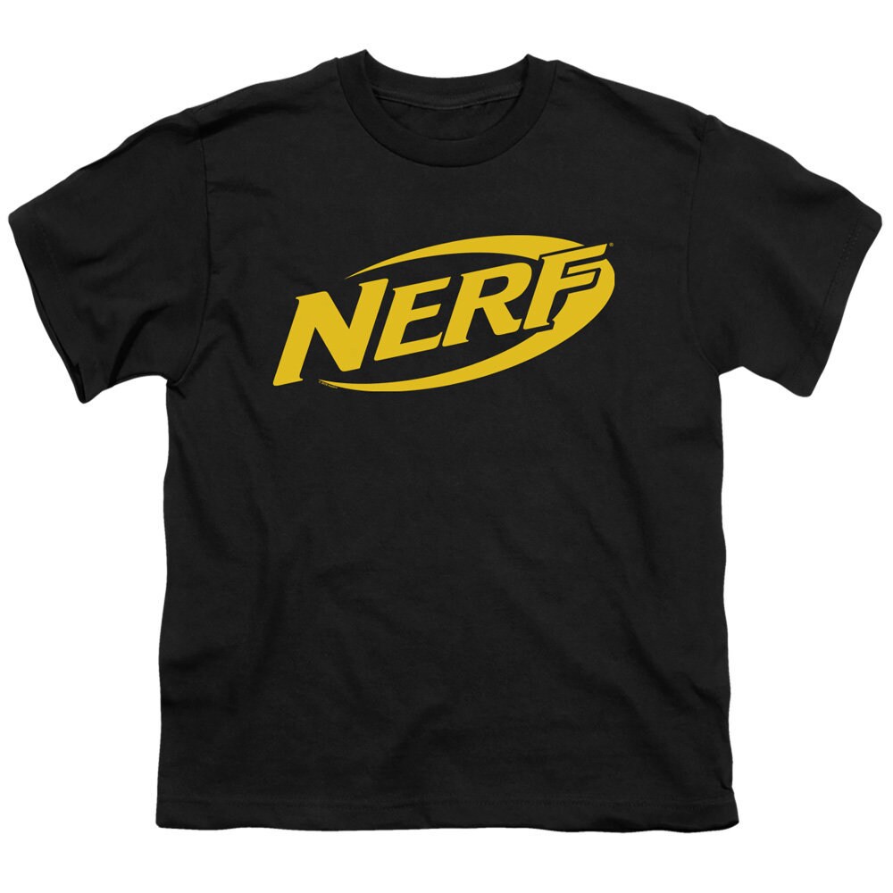 Nerf Logo Kid's Black T-Shirts | Etsy